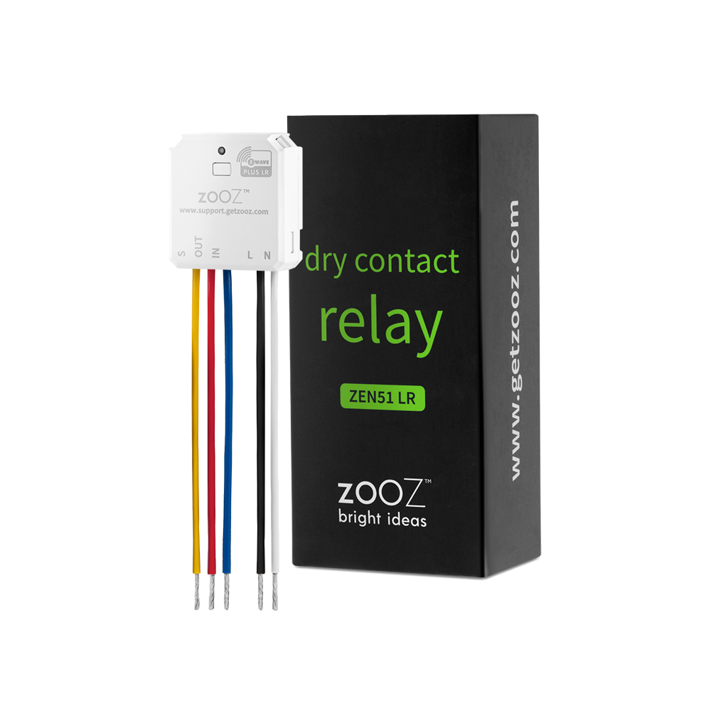 Zooz 700 Series Z-Wave Long Range Dry Contact Relay ZEN51 LR - The ...