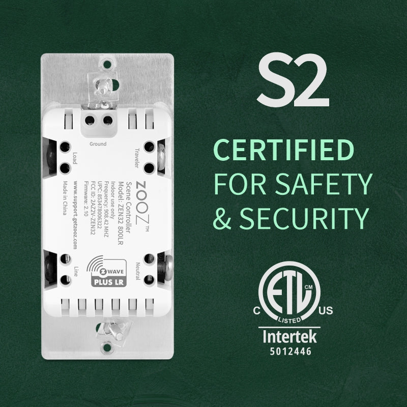 Zooz 800 Series Z-Wave Long Range Scene Controller Switch ZEN32 800LR ...